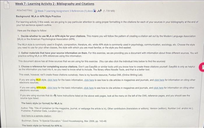 Attached Fles: Week 7 Learning Assignment 3 | Chegg.com