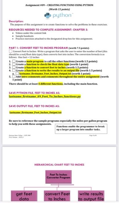 Solved Assignment 09 Creating Functions Using Python