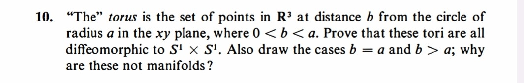 Solved "The" torus is the set of points in R3 ﻿at distance b | Chegg.com