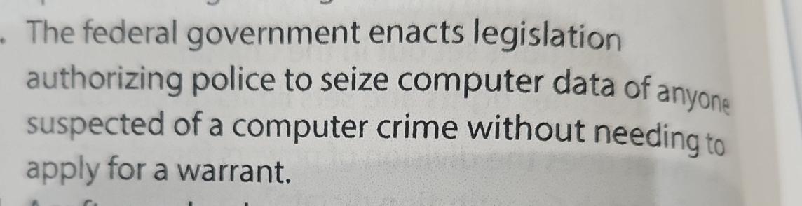 Solved The federal government enacts legislation authorizing | Chegg.com