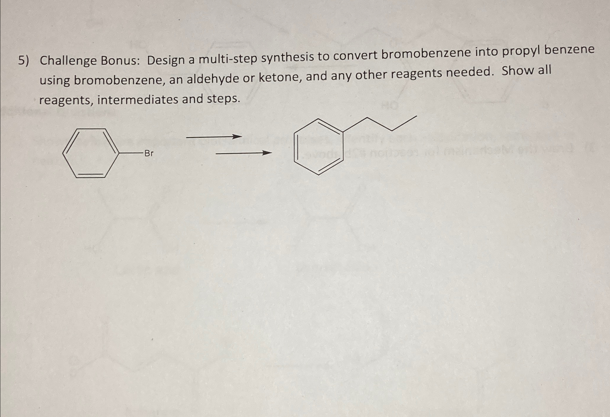 Solved Challenge Bonus: Design a multi-step synthesis to | Chegg.com