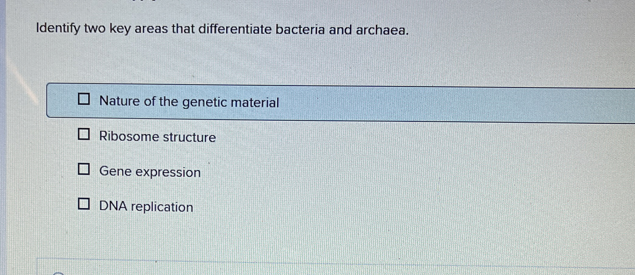 Solved Identify two key areas that differentiate bacteria | Chegg.com