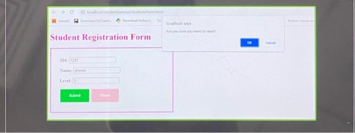 Solved Student Registration Form SId: Name: Level: To solve | Chegg.com