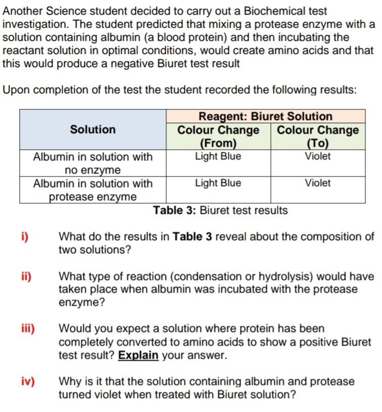 Solved Another Science student decided to carry out a | Chegg.com