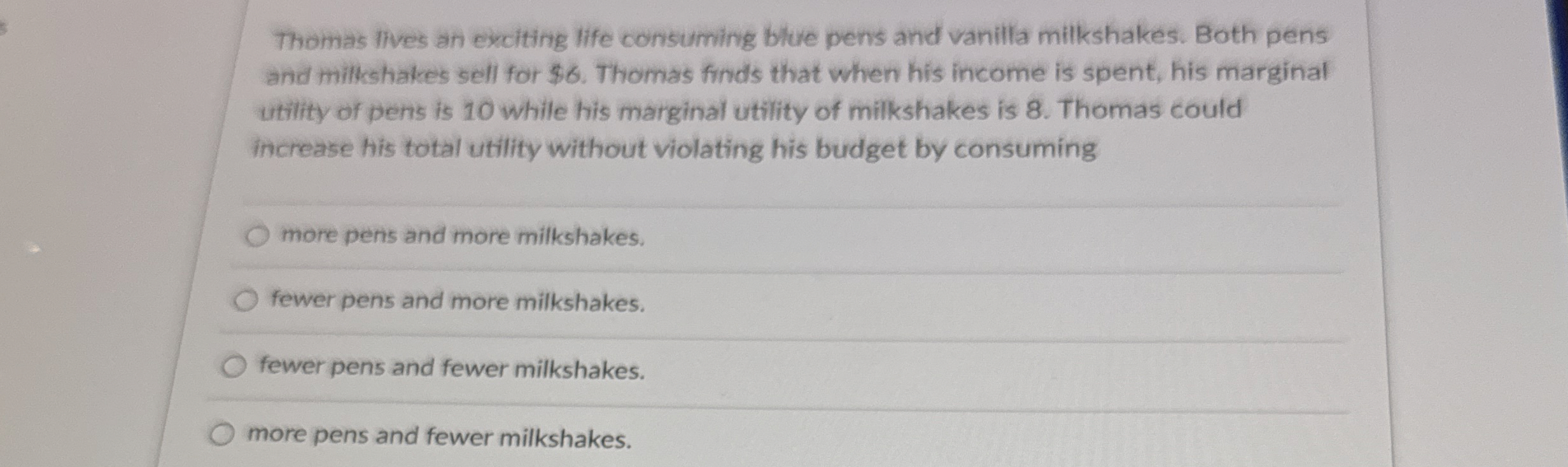 Solved Thomas Ives an exciting life consuming blue pens and | Chegg.com