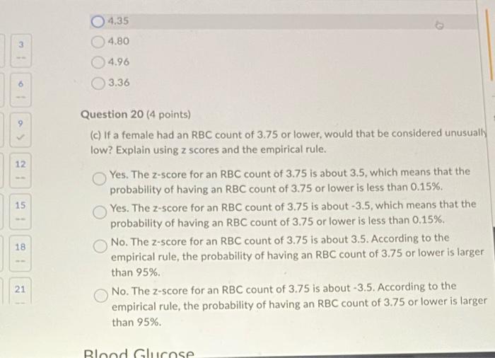 Solved Let x= red blood cell (RBC) count in millions per | Chegg.com