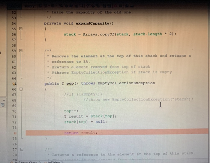Solved ADT Stack 1 Criteria Ratings Pts Documentation | Chegg.com