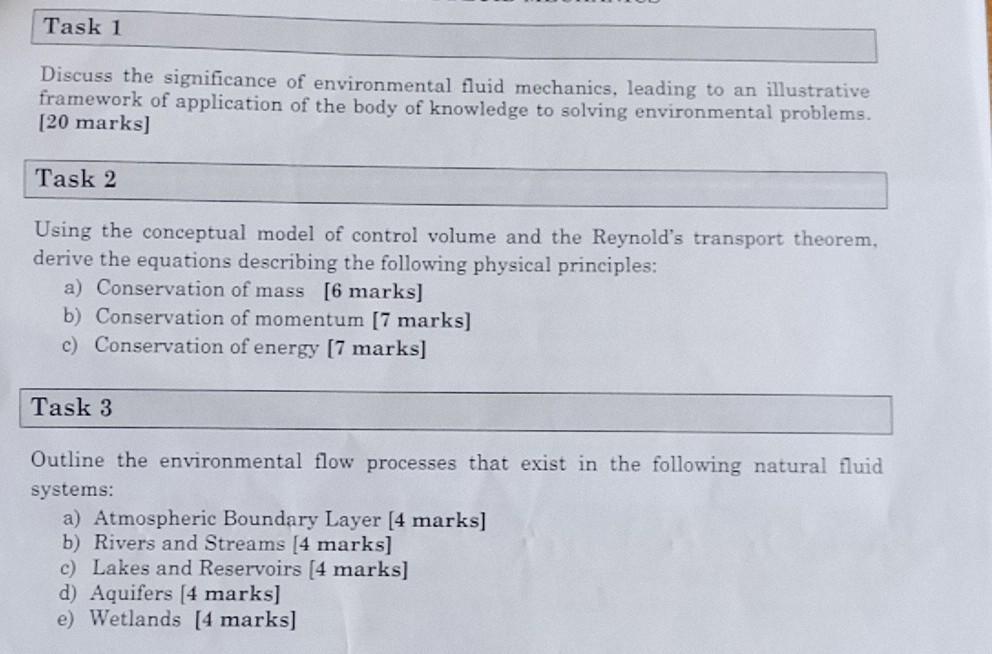 Solved Discuss the significance of environmental fluid | Chegg.com