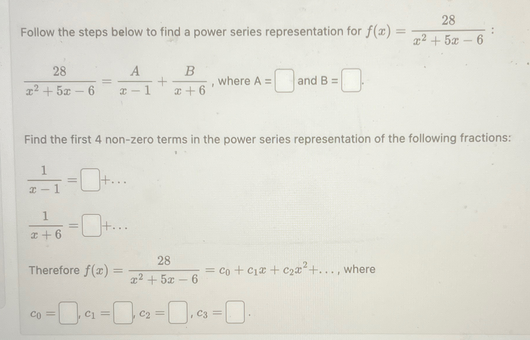 Follow the steps below to find a power series | Chegg.com