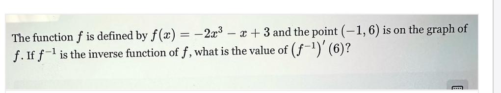 Solved The function f is defined by f(x)=-2x^(3)-x+3 and the | Chegg.com