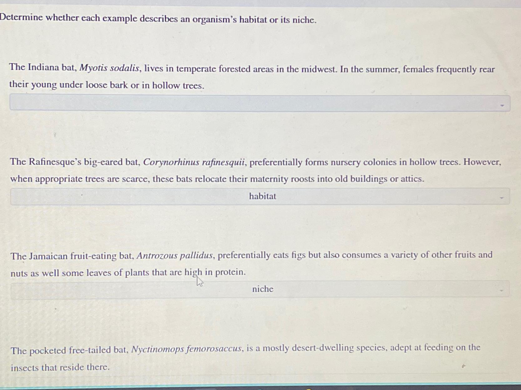 Solved Determine whether each example describes an | Chegg.com