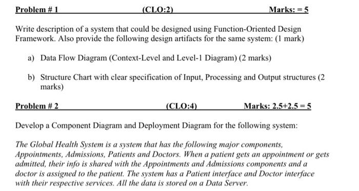 Solved Write description of a system that could be designed | Chegg.com
