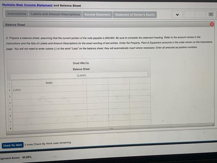 Solved pter 6- Ex & Prob. Assignment Multiple-Step Income | Chegg.com