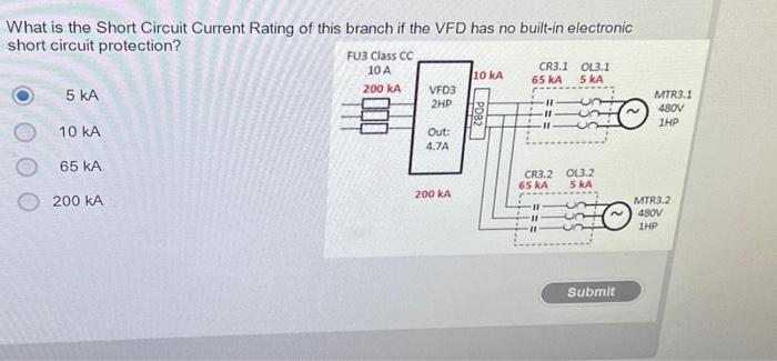 Solved What is the Short Circuit Current Rating of this | Chegg.com