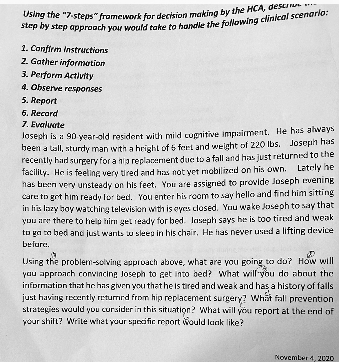 Solved Using the "7-steps" framework for decision making by | Chegg.com