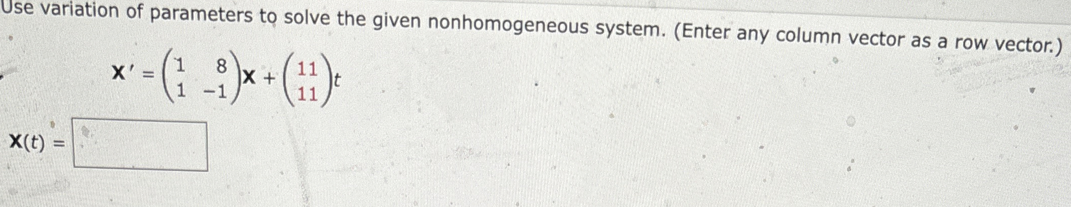 Solved Use variation of parameters to solve the given | Chegg.com
