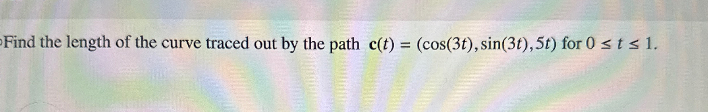 Solved Find the length of the curve traced out by the path | Chegg.com