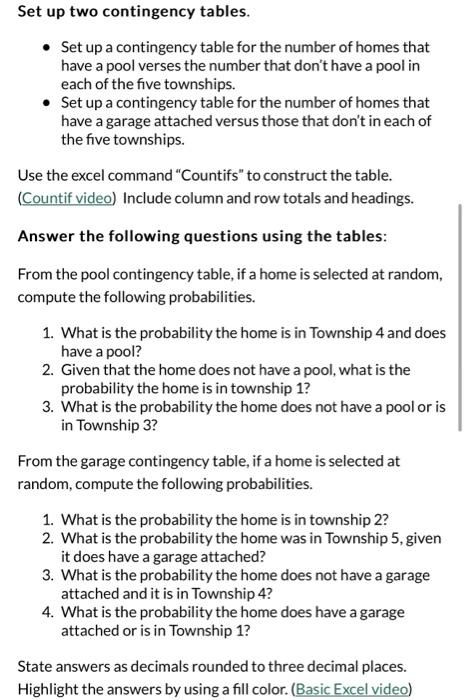 Solved Set up two contingency tables. - Set up a contingency | Chegg.com