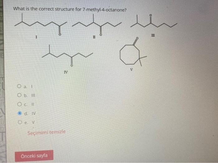 Solved What is the correct structure for 7 | Chegg.com