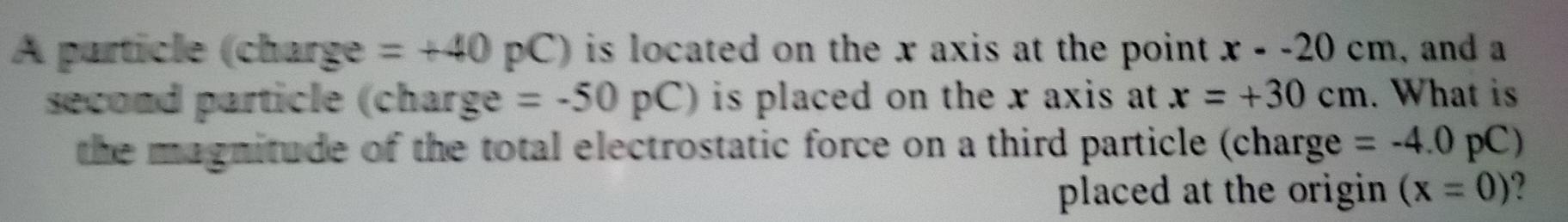 Solved . A particle (charge = +40 PC) is located on the r | Chegg.com