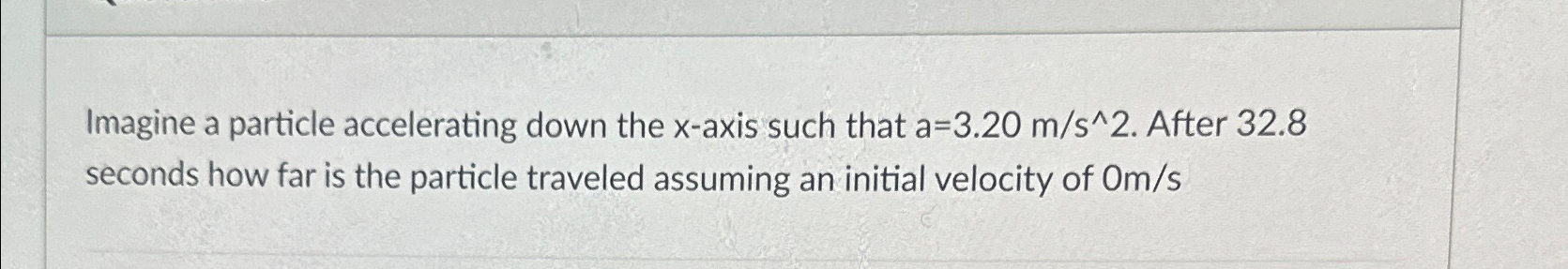 Solved Imagine a particle accelerating down the x-axis such | Chegg.com