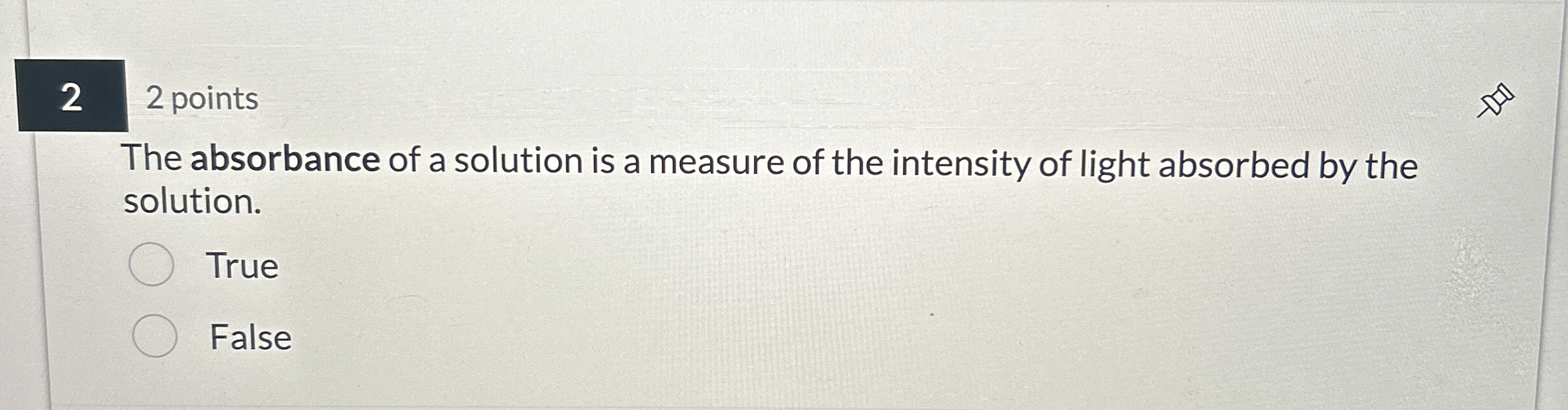 Solved The absorbance of a solution is a measure of the | Chegg.com
