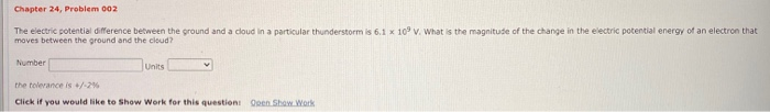 Solved Chapter 24, Problem 002 The electric potential | Chegg.com