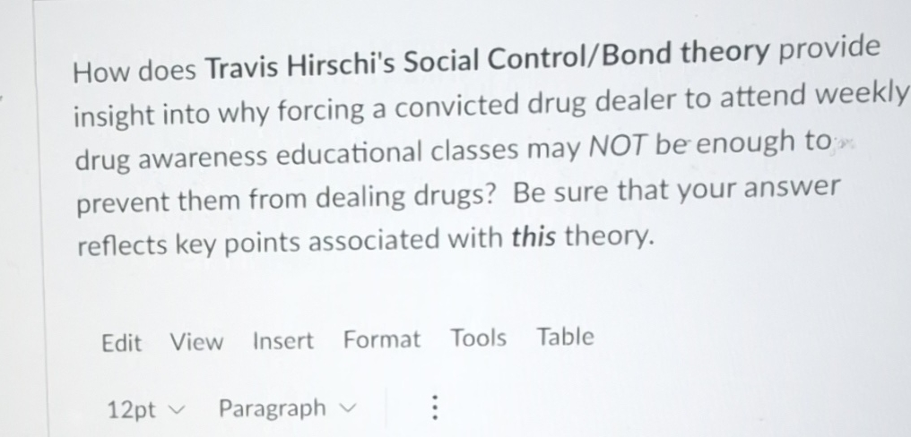 Solved How does Travis Hirschi's Social Control/Bond theory | Chegg.com