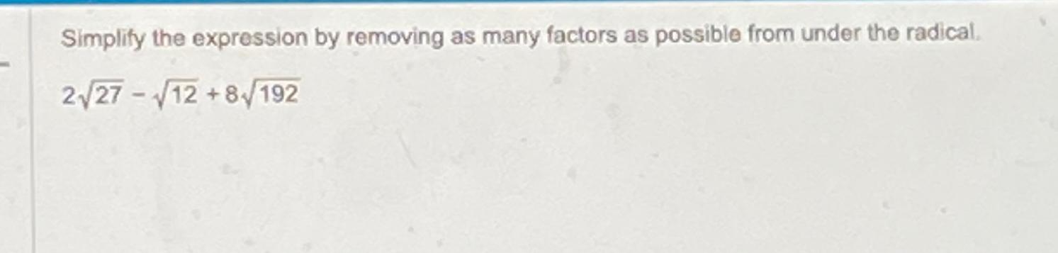 Solved Simplify the expression by removing as many factors | Chegg.com