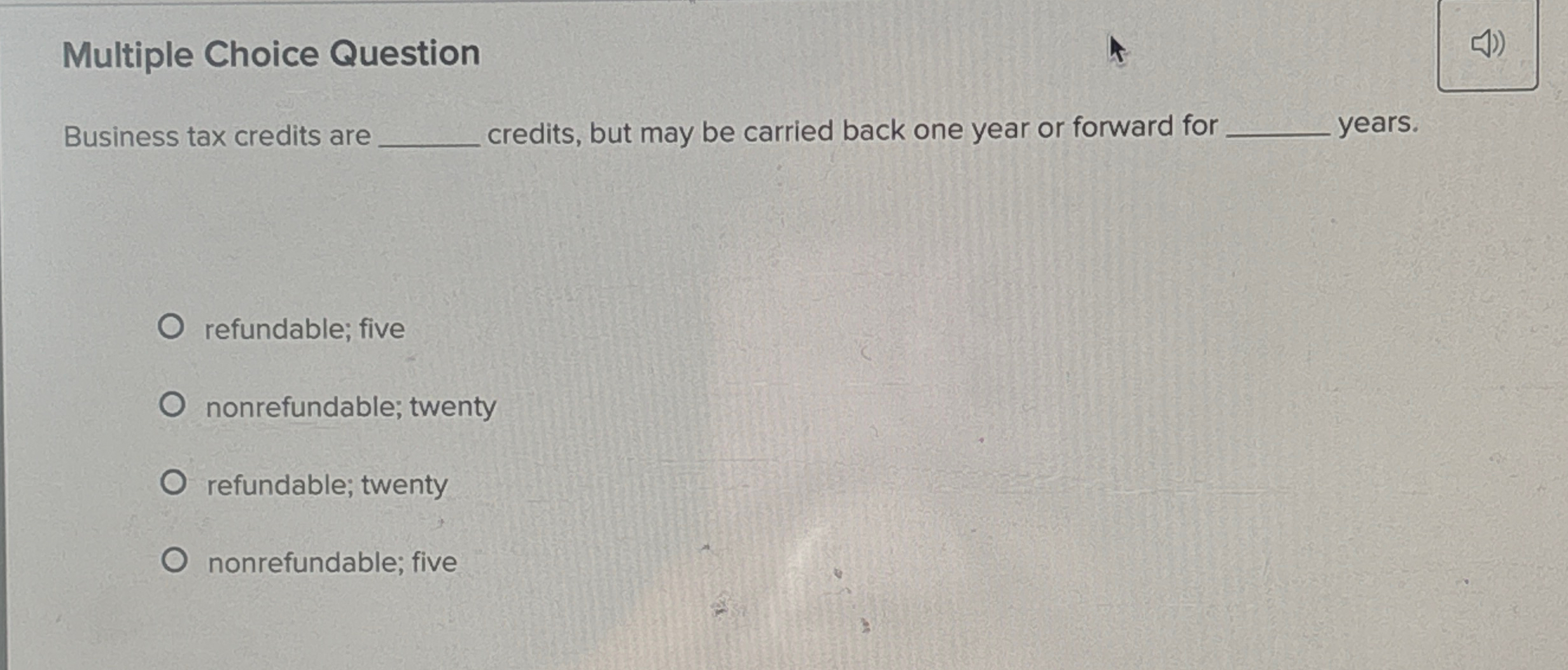 Solved Multiple Choice QuestionBusiness tax credits | Chegg.com