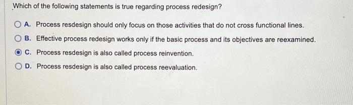 Solved Which of the following statements is true regarding | Chegg.com