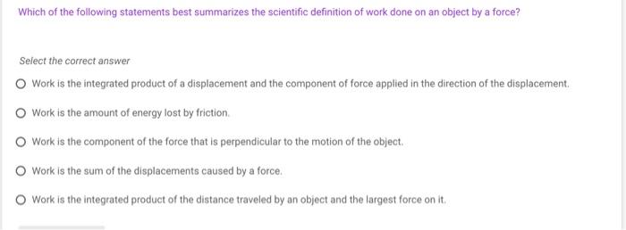 Solved Which of the following statements best summarizes the | Chegg.com