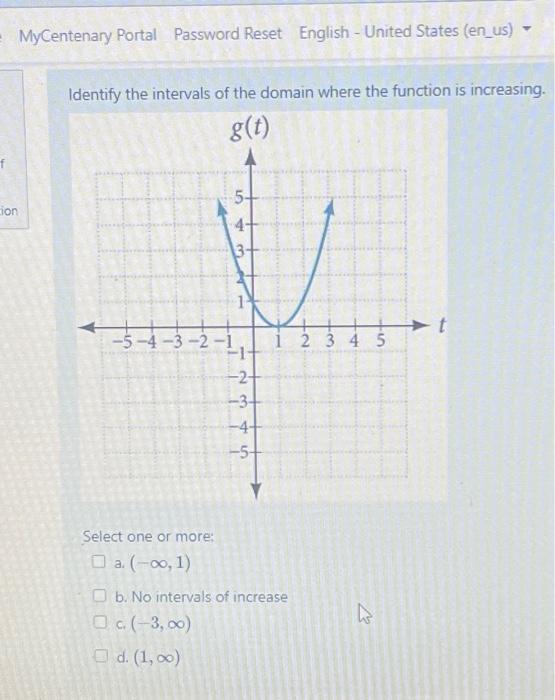 Solved Identify the intervals of the domain where the | Chegg.com