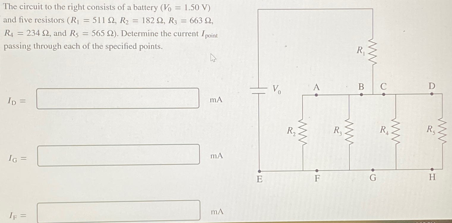 Solved The circuit to the right consists of a battery | Chegg.com