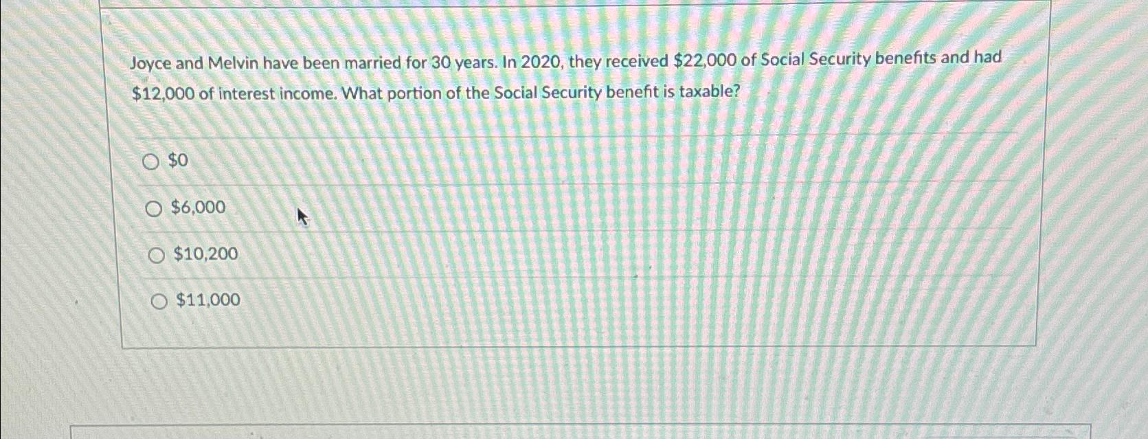 Solved Joyce and Melvin have been married for 30 years. In | Chegg.com