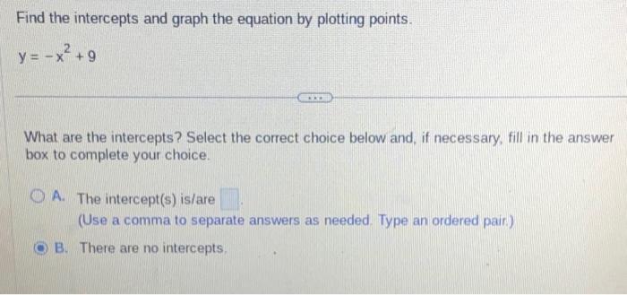Find the intercepts and graph the equation by | Chegg.com