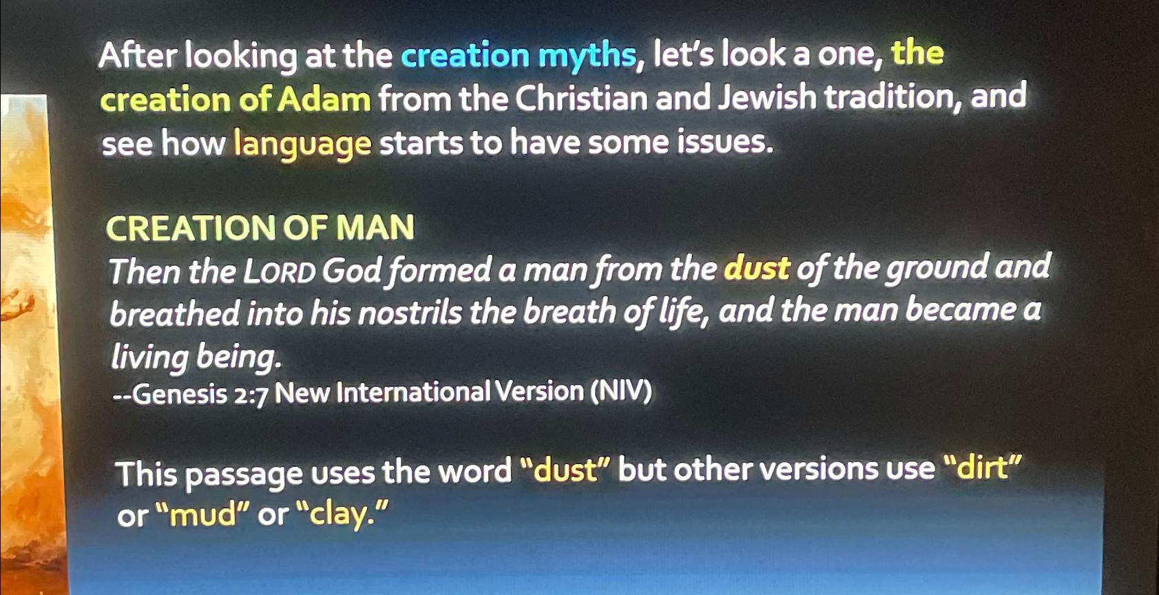 Solved After looking at the creation myths, ﻿let's look a | Chegg.com