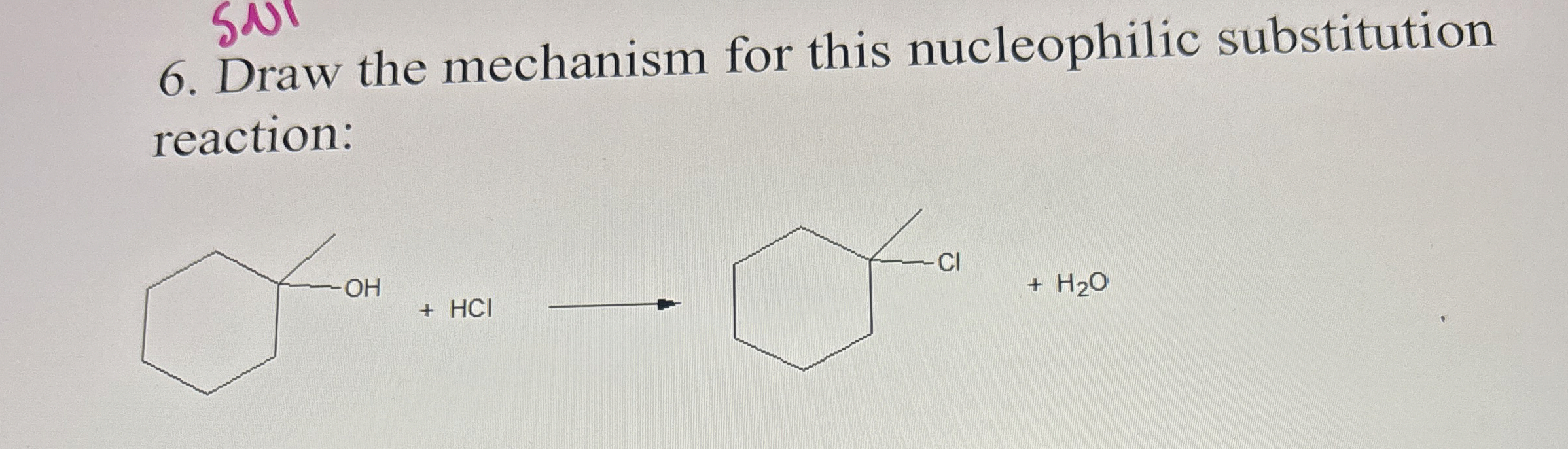 Solved Draw the mechanism for this nucleophilic substitution | Chegg.com