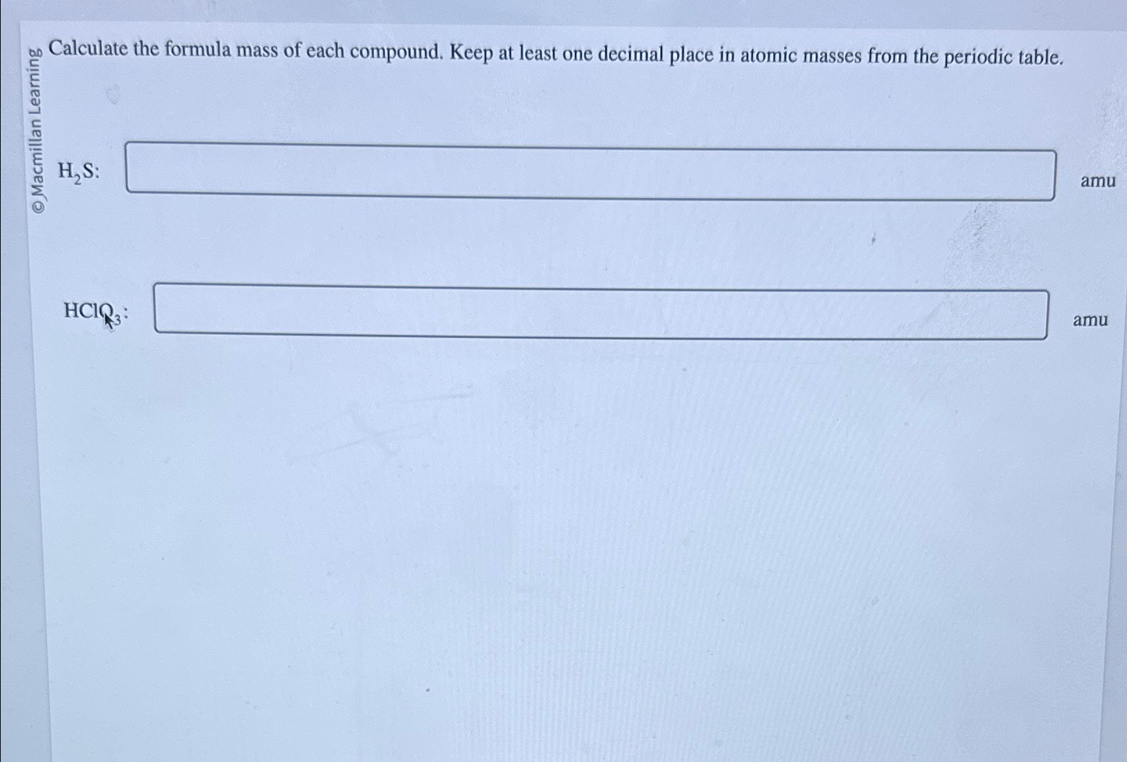 Solved ab Calculate the formula mass of each compound. Keep | Chegg.com