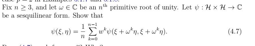 Solved Fix n≥3, and let ω∈C be an nth primitive root of | Chegg.com
