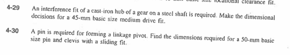 Solved 4-29 ﻿An interference fit of a cast-iron hub of a | Chegg.com