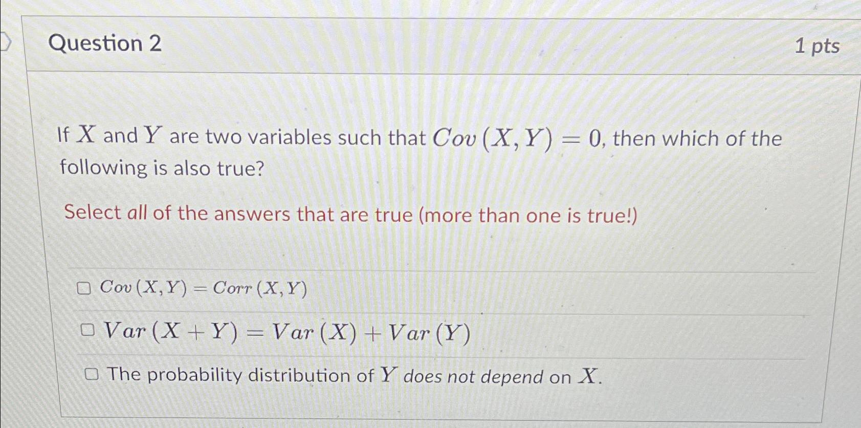 Solved Question 21ptsIf x ﻿and Y ﻿are two variables such | Chegg.com