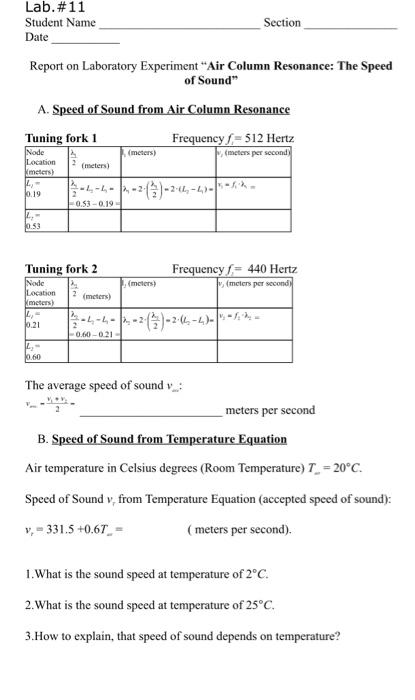 Solved Lab.#11 Student Name Date Section Report on | Chegg.com