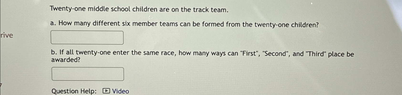 Solved Twenty-one middle school children are on the track | Chegg.com