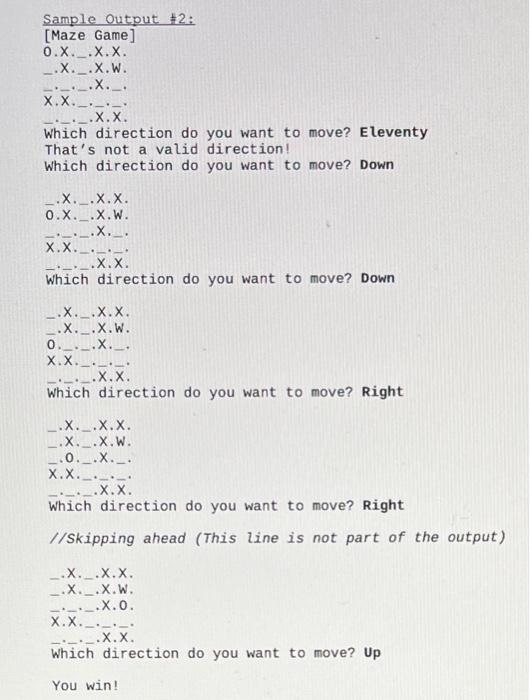 Solved Assignment 5B: Maze Game 2D Arrays can be used to | Chegg.com