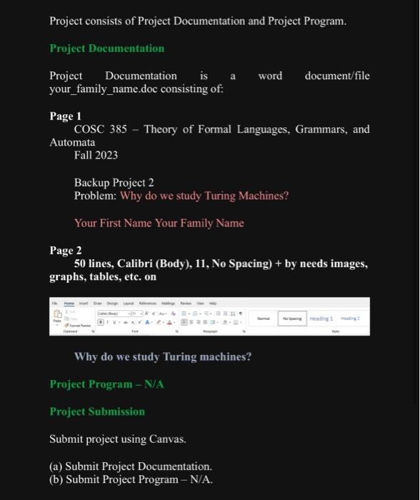 Solved Project consists of Project Documentation and Project | Chegg.com