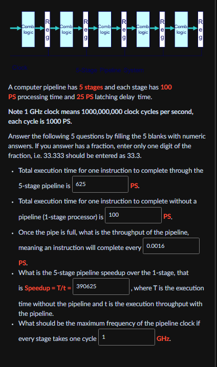 Solved A computer pipeline has 5 ﻿stages and each stage has | Chegg.com
