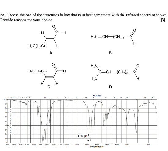 Solved 3a. Choose the one of the structures below that is in | Chegg.com