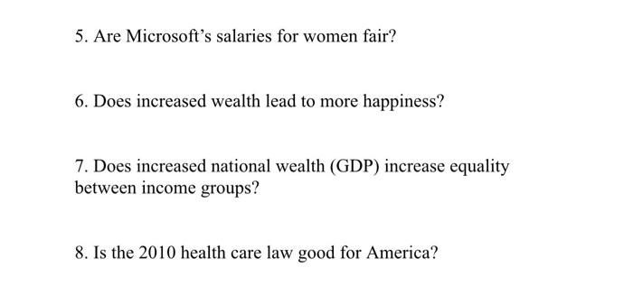 Solved Instructions Identify whether the following research | Chegg.com