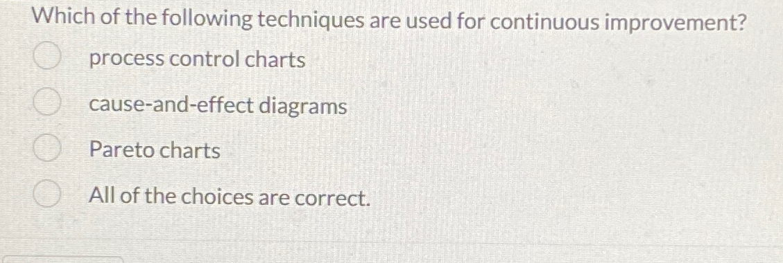 Solved Which of the following techniques are used for | Chegg.com